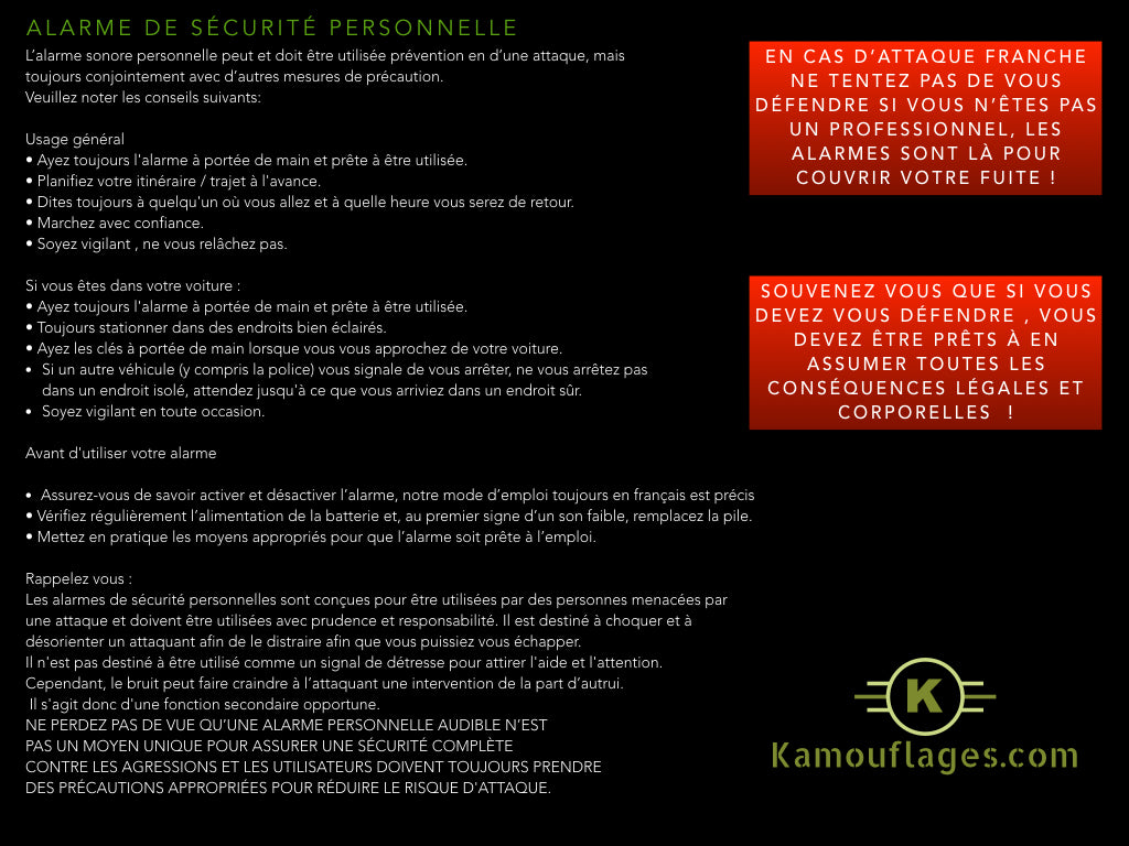 Alarme personnelle anti-agression +torche - recommandée par la police ...
